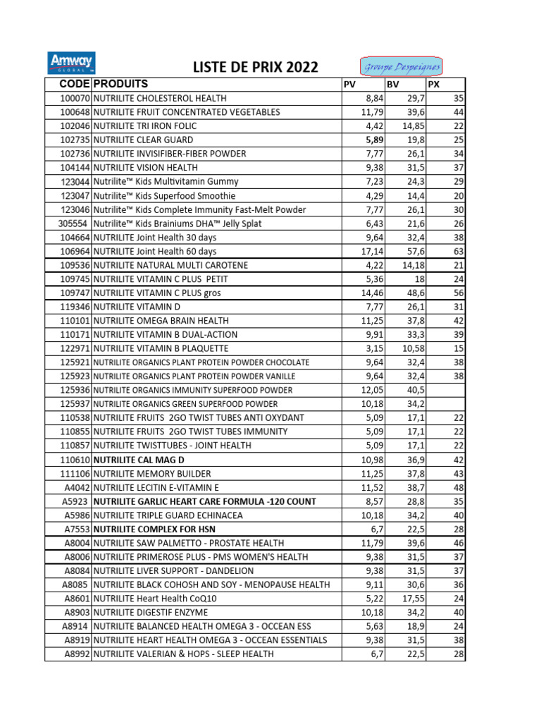 Liste de Prix 2022 Revision Generale - 220913 - 192120 | PDF