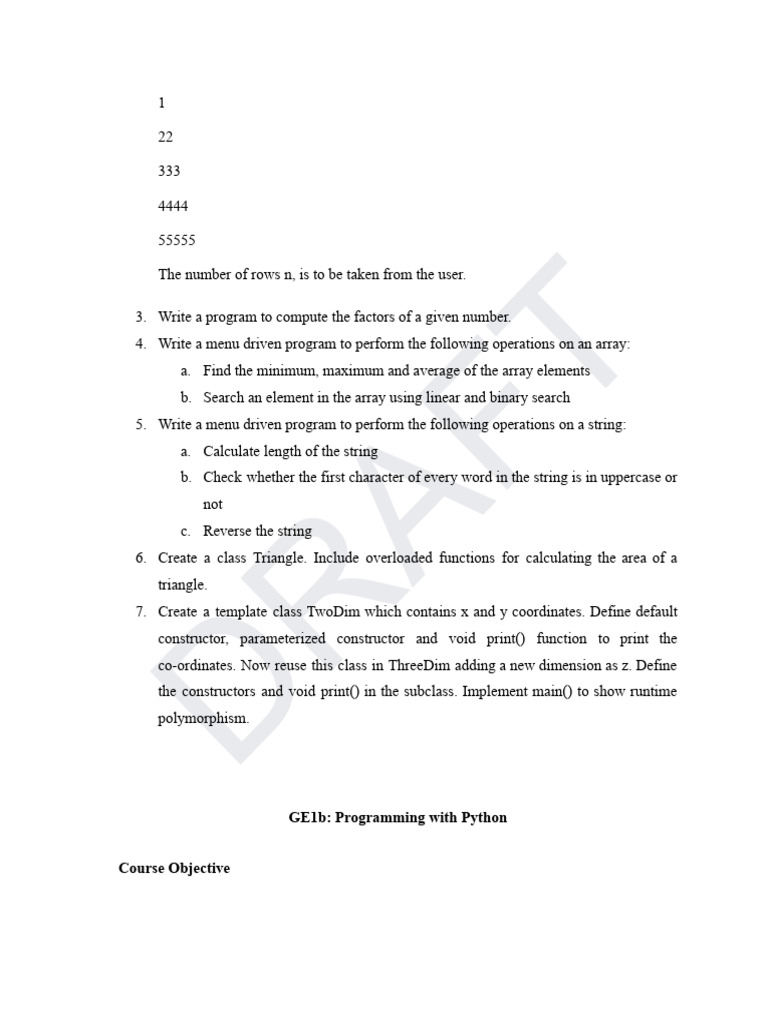 GE Syllabus NEP | PDF | Statistics | String (Computer Science)