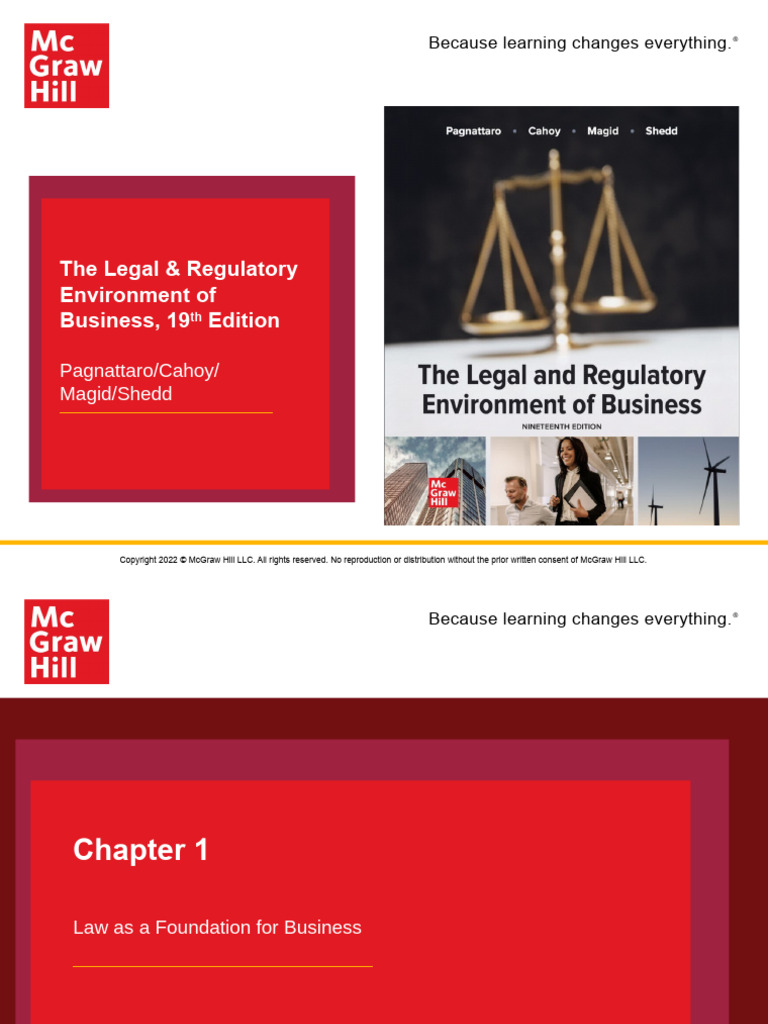 (Lecture 2-1) Pagnattaro19e Chap001 PPT Accessible | PDF | Politics | Law