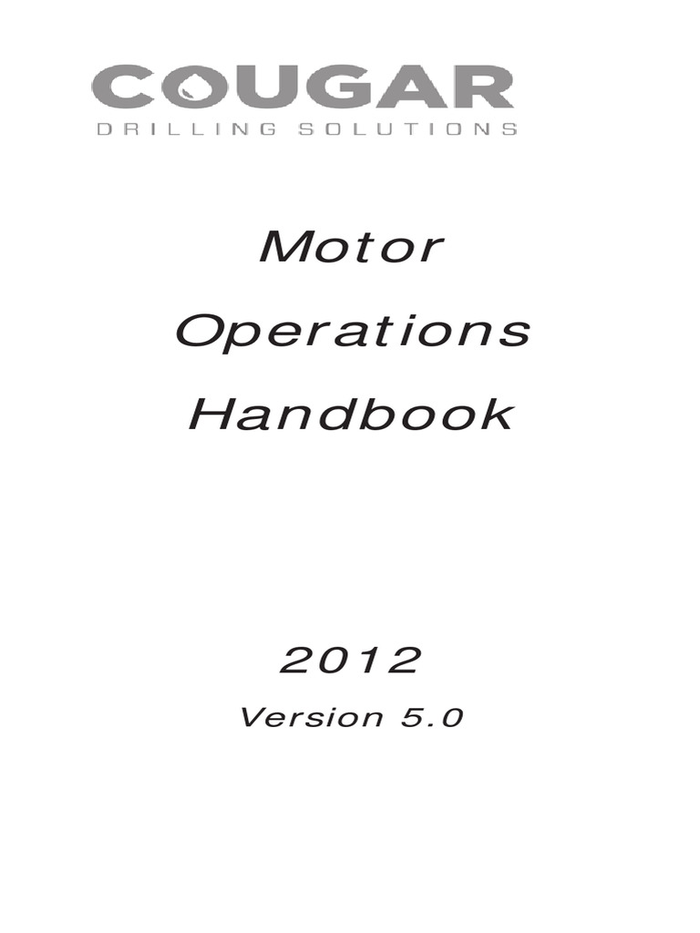 Motor Operations Handbook | PDF | Electric Motor | Pump