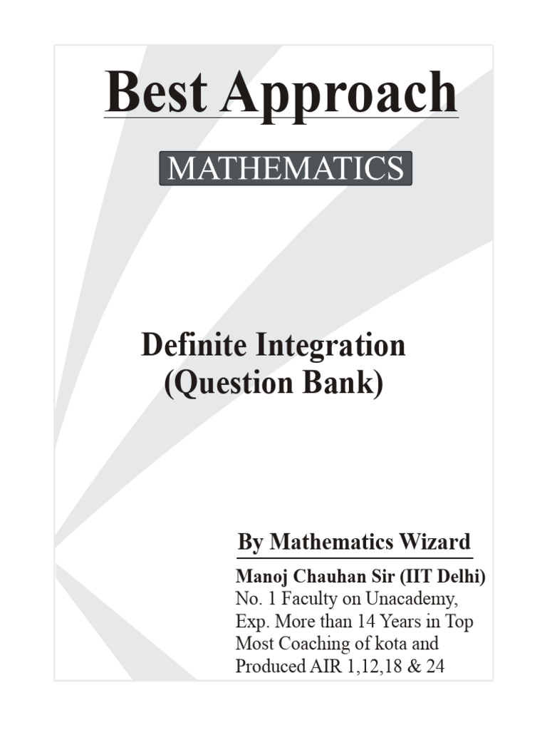 04 Definite - Integration | PDF | Trigonometric Functions | Function ...