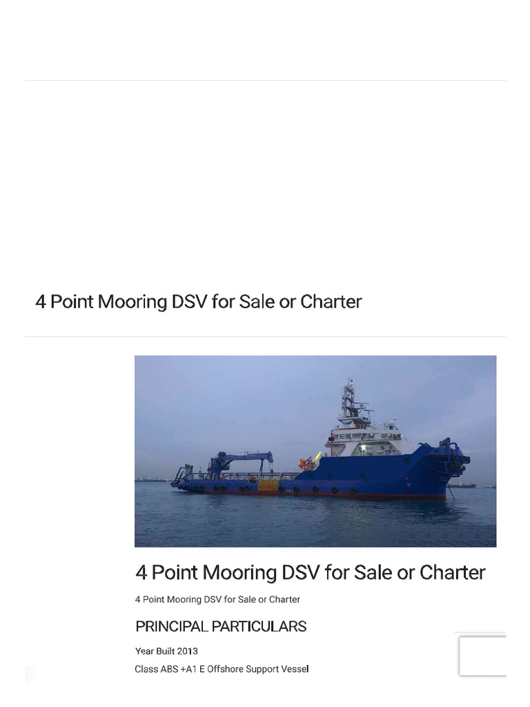 Dpii & 4 Point Mooring | PDF
