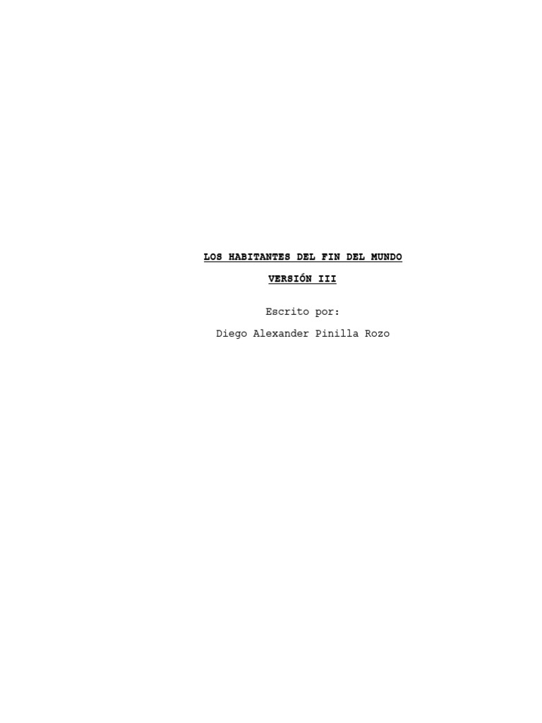 Los Habitantes Del Fin Del Mundo Versión III | PDF | Luna | Apartamento Los Habitantes Del Fin Del Mundo Versión III | PDF | Luna | Apartamento