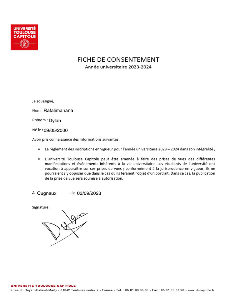 Fiche de Consentement | PDF