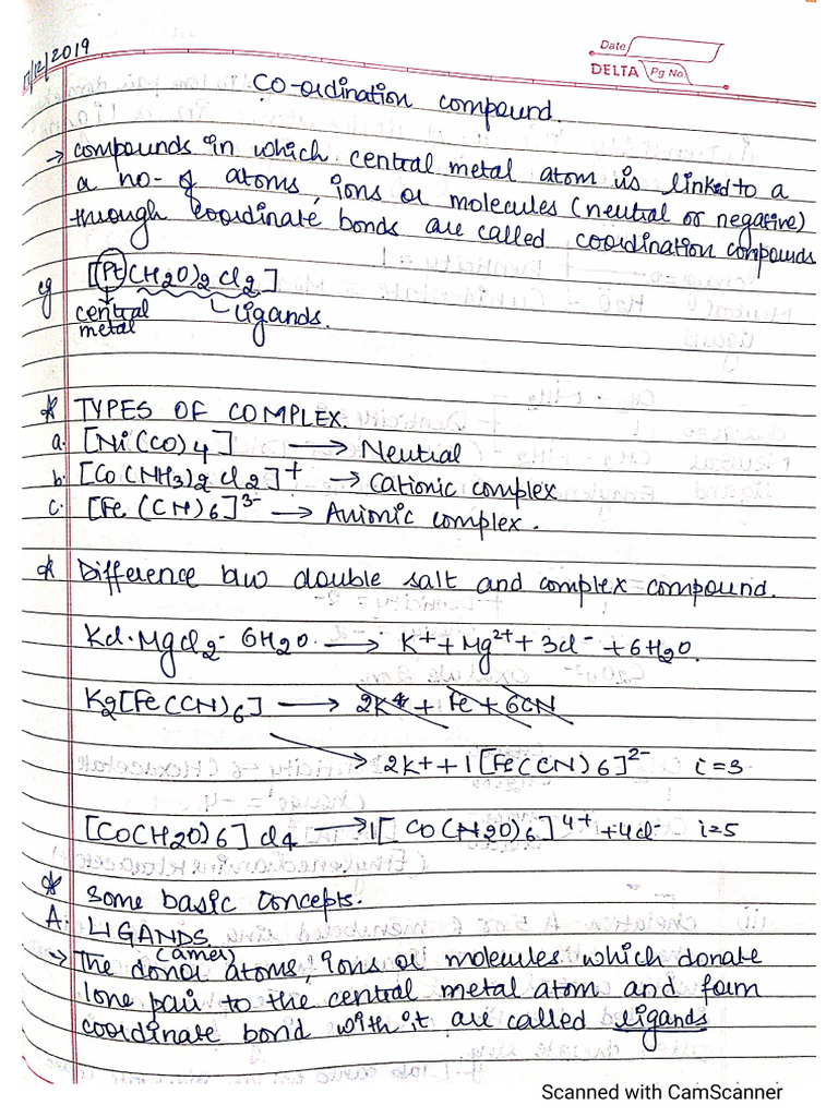 Coordination Compounds | PDF