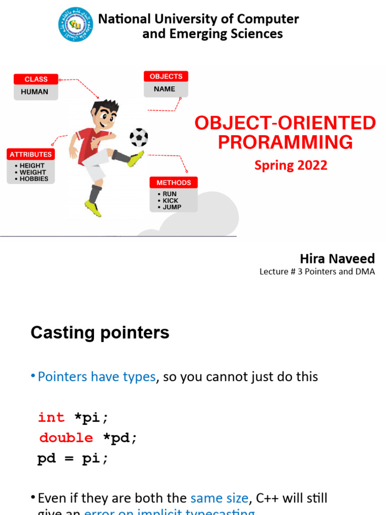 Oop Lecture 3 Pointers Arrays And Dma Pdf