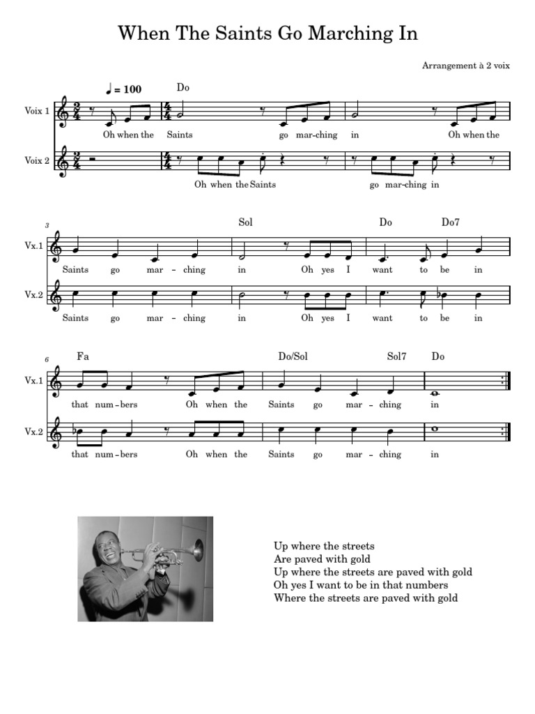 "When the Saints Go Marching In Sheet" | PDF