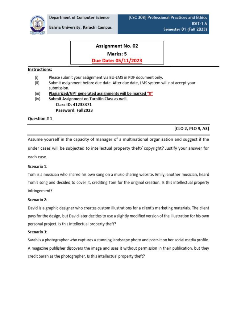 Assignment 2 26102023 031737pm | PDF | Intellectual Property | Computing