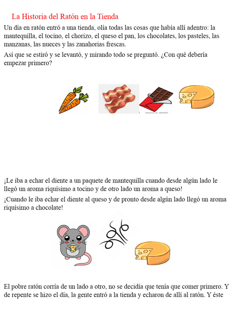 La Historia Del Ratón en La Tienda | PDF