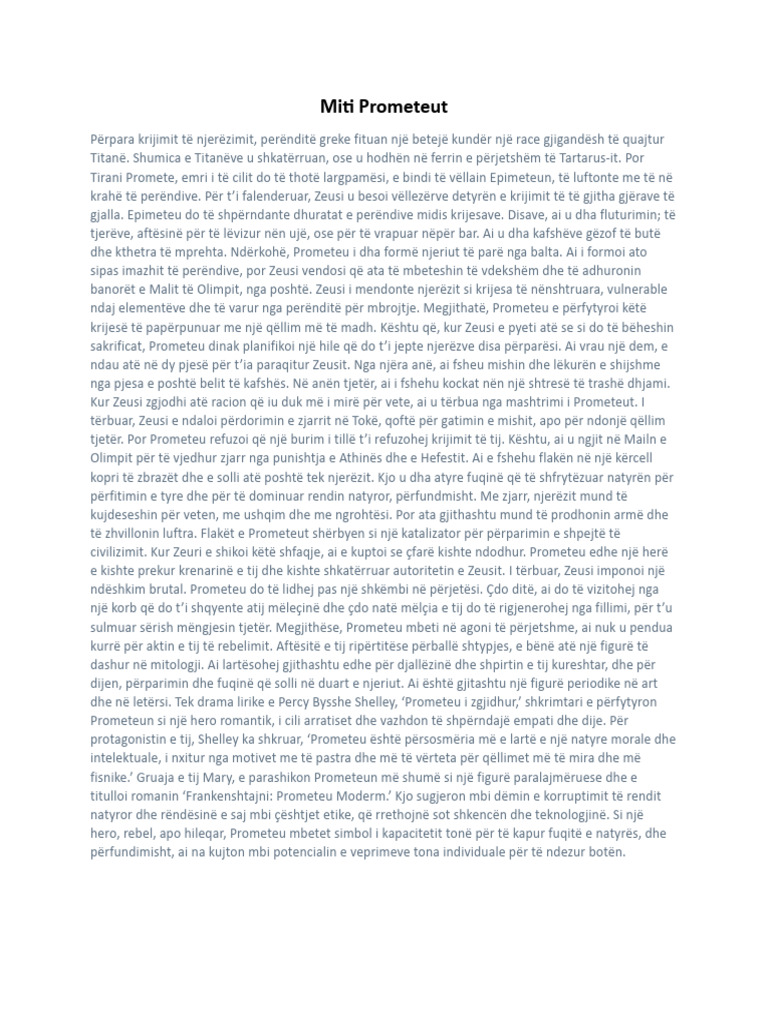 Miti Prometeut | PDF