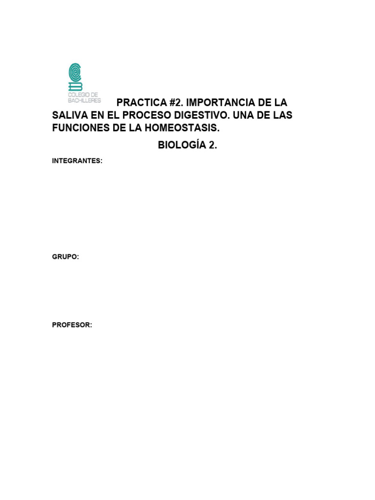 Practica No. 2 Biología 2, 2023-b | PDF | Ciencia y matemáticas