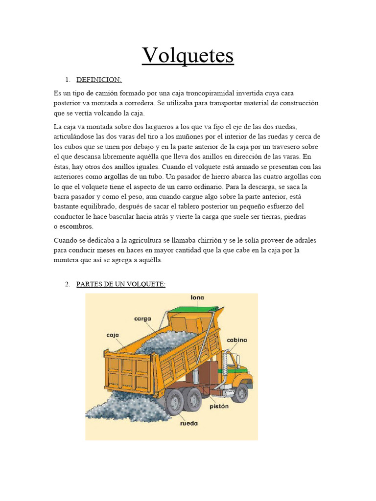 Volquetes .1 | PDF