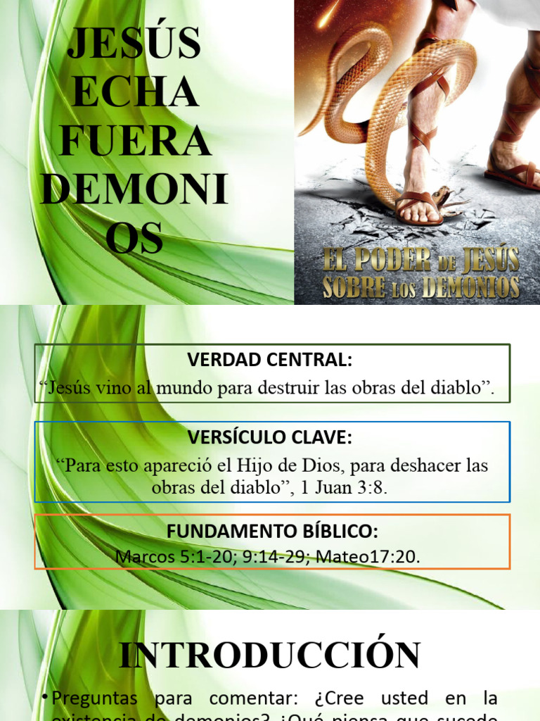Lección No. 24 Jesús Echa Fuera Demonios | PDF