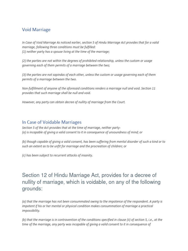 Void Marriages | PDF | Annulment | Marriage