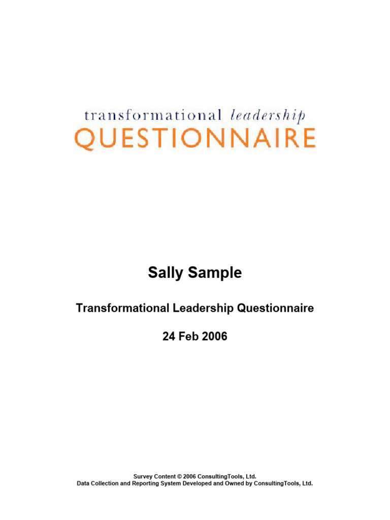 TLQ 360 Report | PDF | Questionnaire | Information