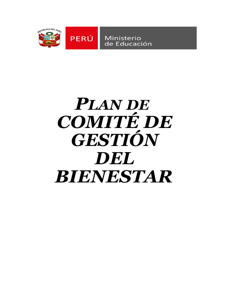 Plan de Trbajo de Gestion de Bienestar | PDF | Violencia | Institución