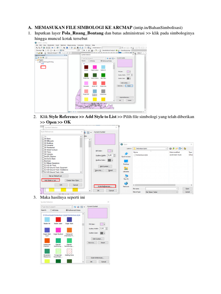 Cara Simbologi Simbolisasi ArcMap | PDF | Komputer