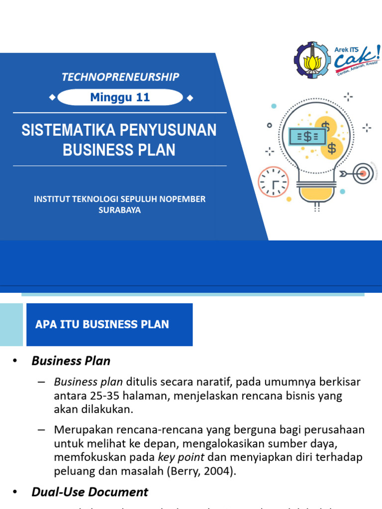 Panduan Penyusunan Business Plan | PDF