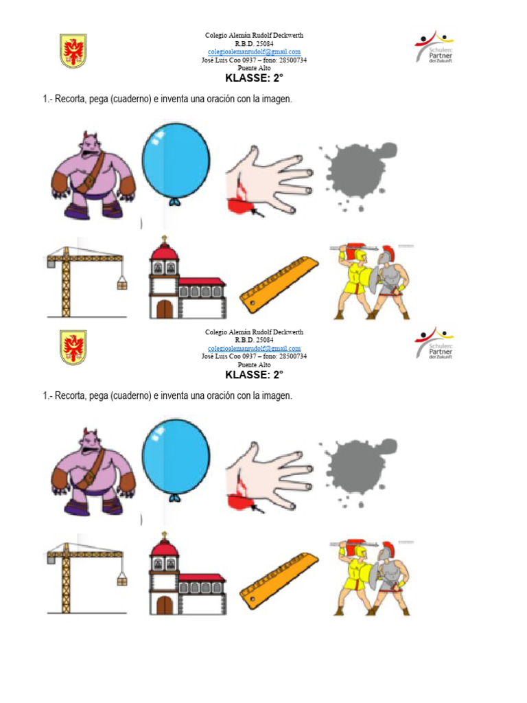 Oraciones Con Imagenes GR-GL | PDF