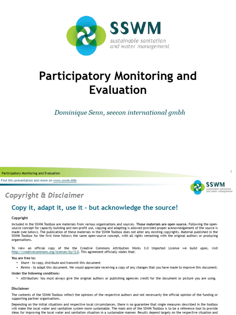 SENN 2013 Participatory Monitoring and Evaluation-130918 | PDF ...