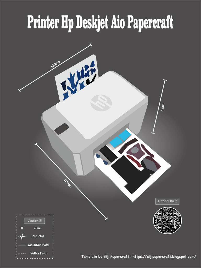 Printer HP Deskjet AIO Papercraft | PDF | Scale Modeling