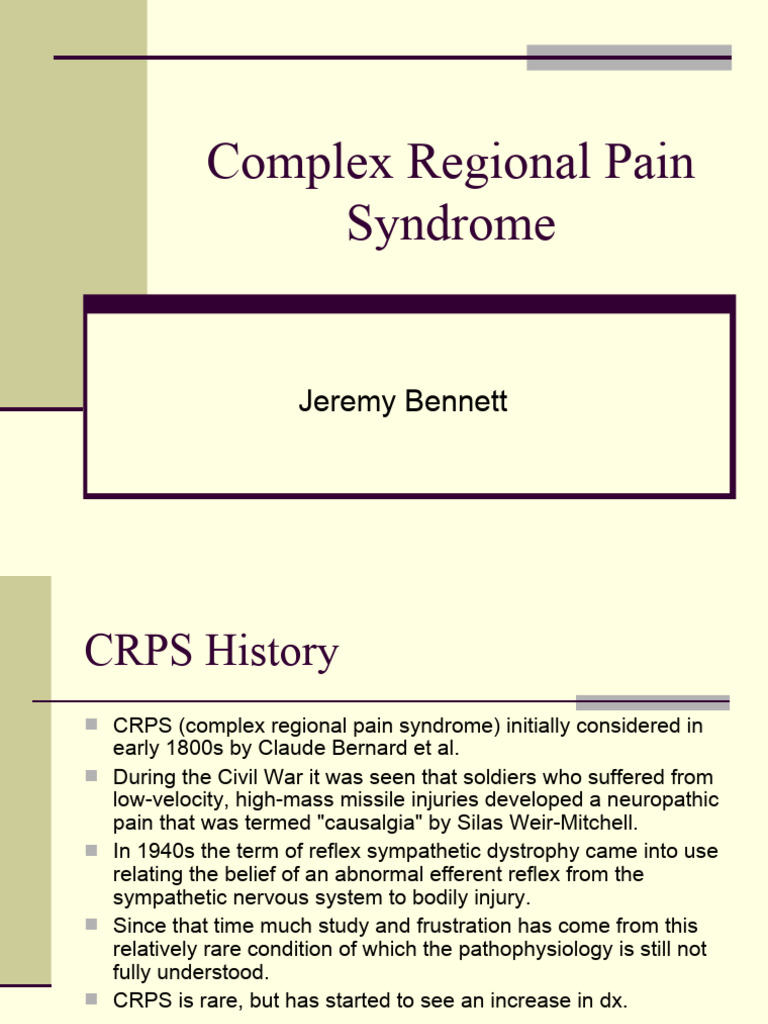 Understanding Complex Regional Pain Syndrome | PDF | Nervous System ...