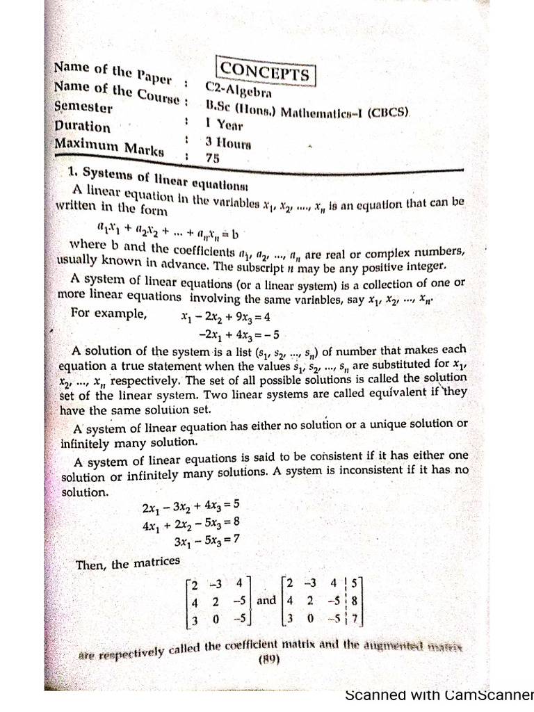 Algebra 1st Semester | PDF