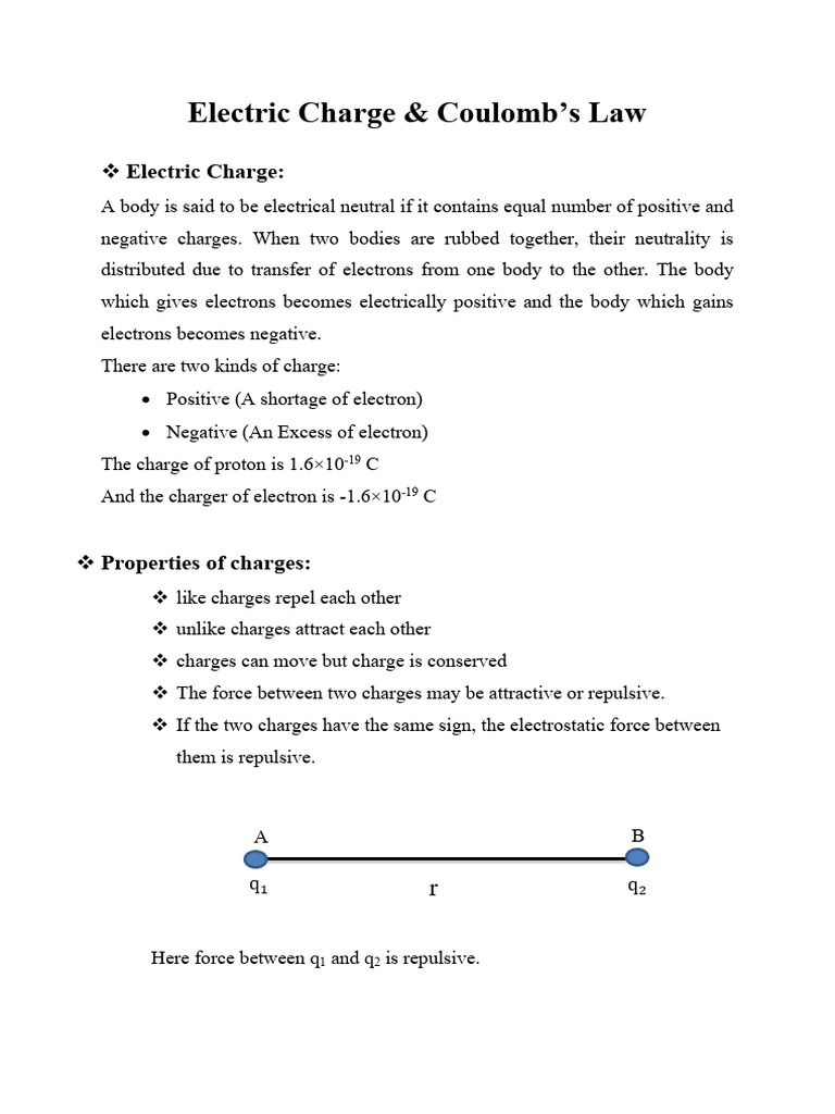 Physics Electric Field | PDF | Electric Charge | Electron