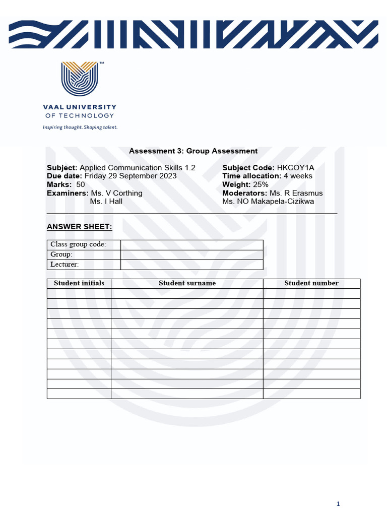 Hkcoy1a 2023 Assessment 3 Answer Sheet Final | PDF | Stereotypes | Bias