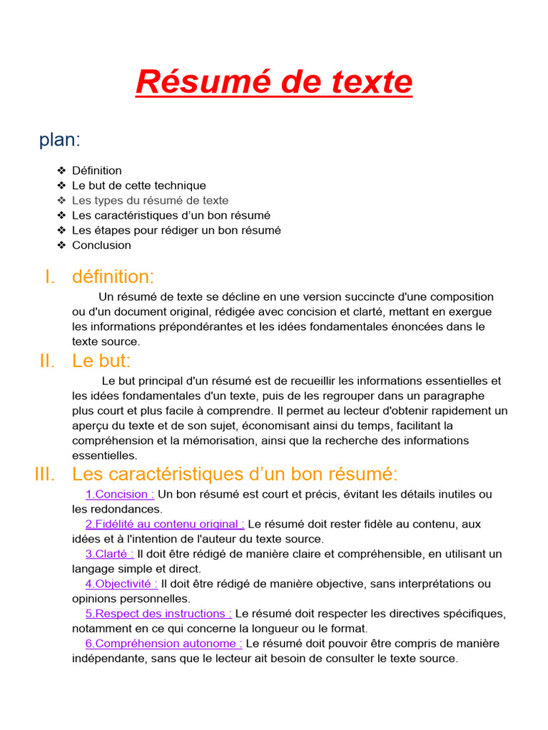 Résumé de Texte | PDF