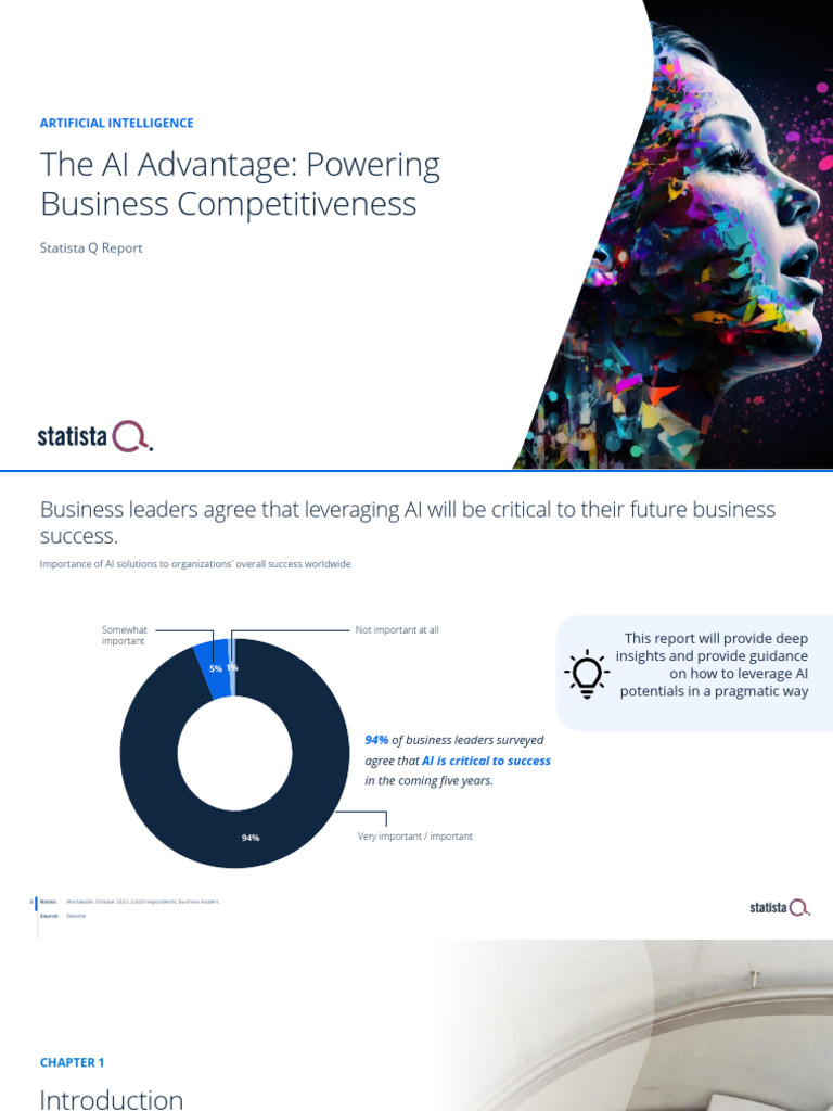 Statista, The AI Advantage Powering Business Competitiveness | PDF ...