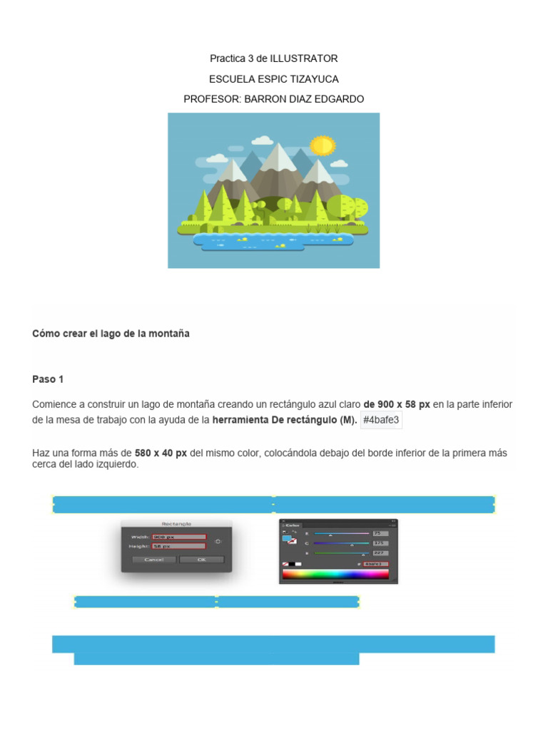 Practica 3 de ILLUSTRATOR Prof. Edgardo | PDF | Hogar y jardín