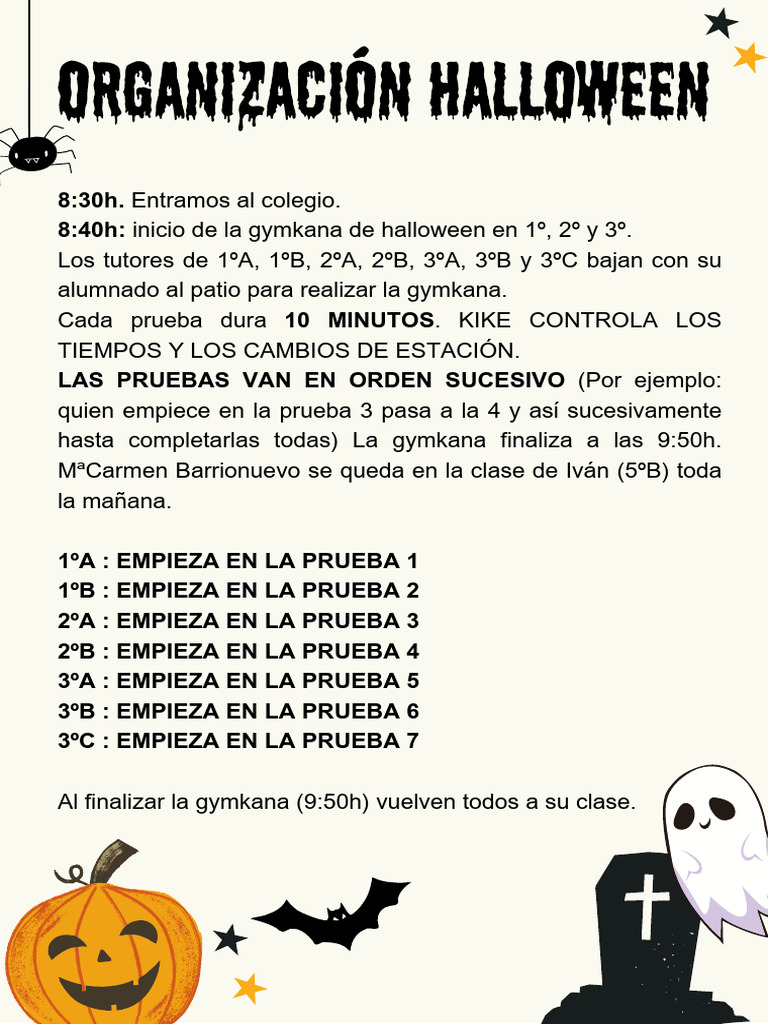 Gymkana Halloween Primaria | PDF | Artes del Lenguaje y Comunicación