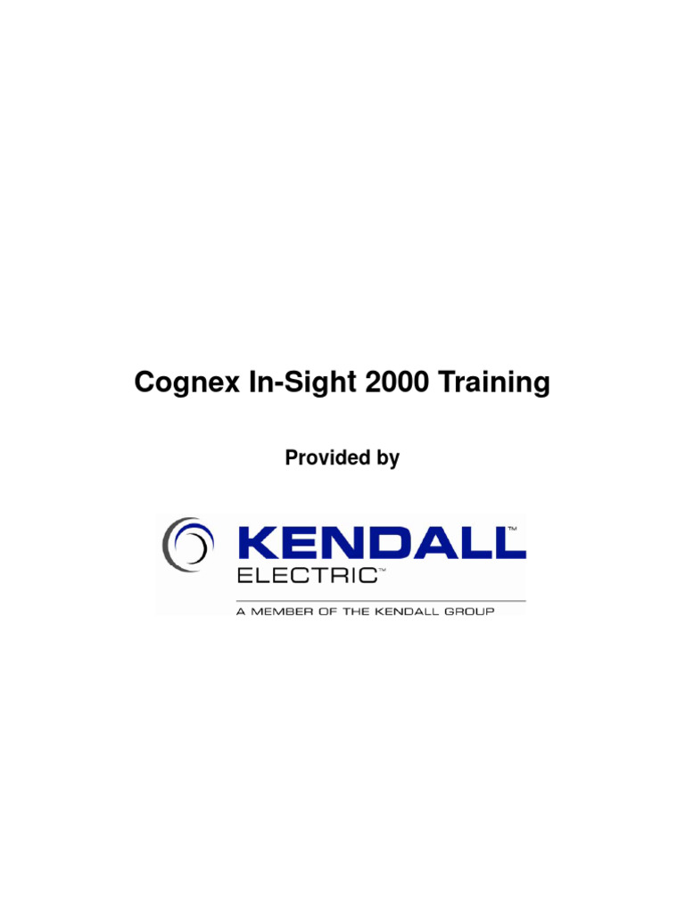 Cognex IS2000 Training Manual | PDF