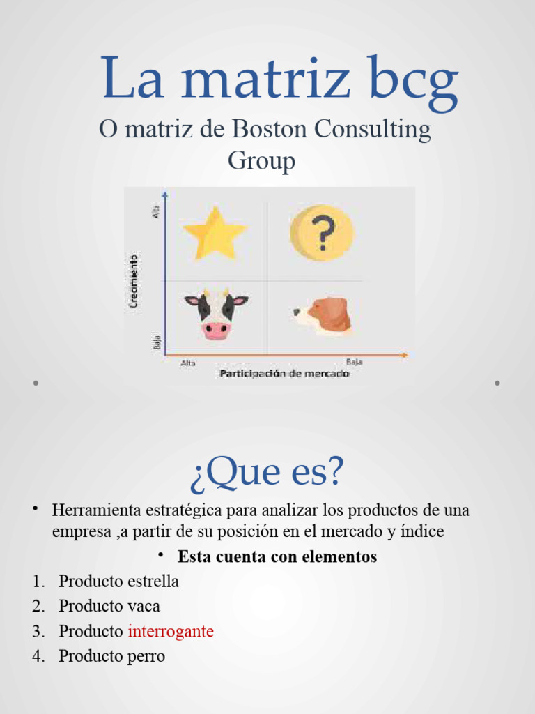 La Matriz bcg-1 | PDF
