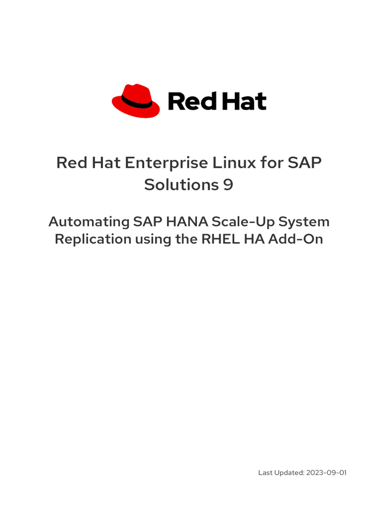 Red Hat Enterprise Linux For Sap Solutions-9-Automating Sap Hana Scale-Up System Replication ...
