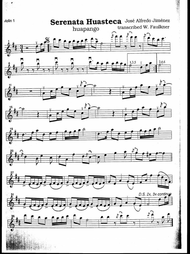 Serenata Huasteca - Jose Alfredo Jimenez - by Faulkner | PDF