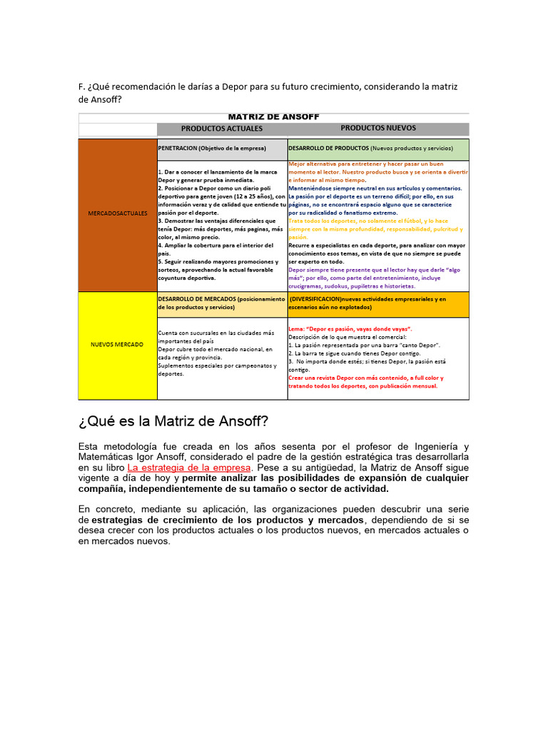 S10 - Tarea Caso Depor - Hugo | PDF