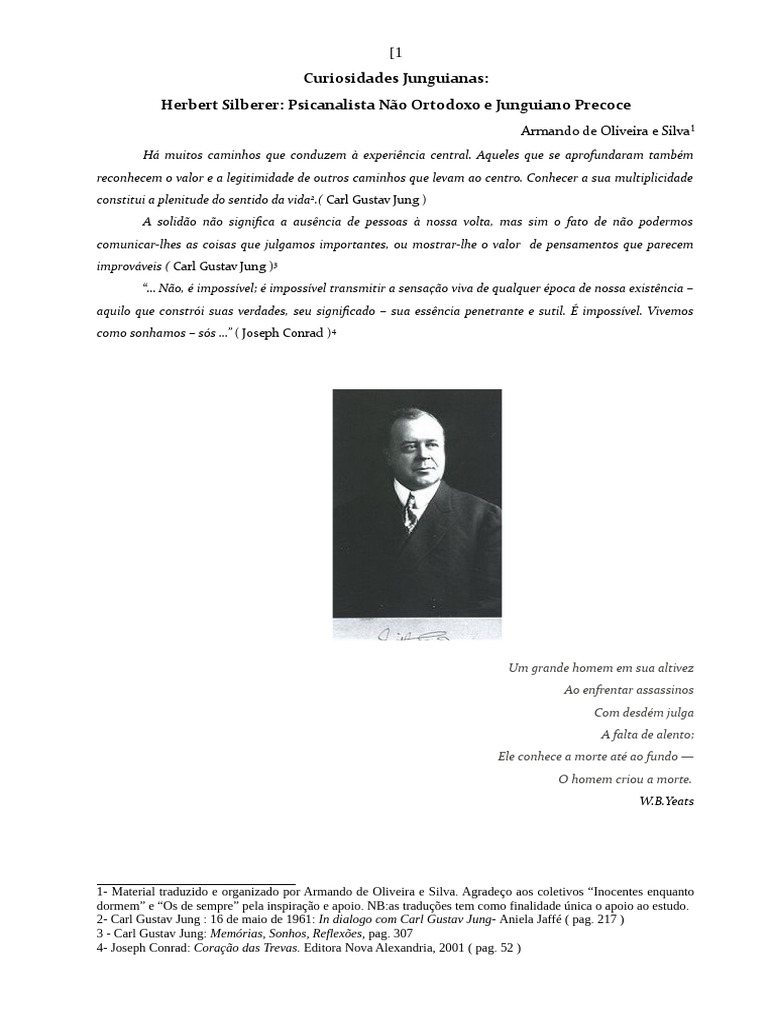 Herbert Silberer: Junguiano e Alquimista | PDF | Carl Jung | Sigmund Freud