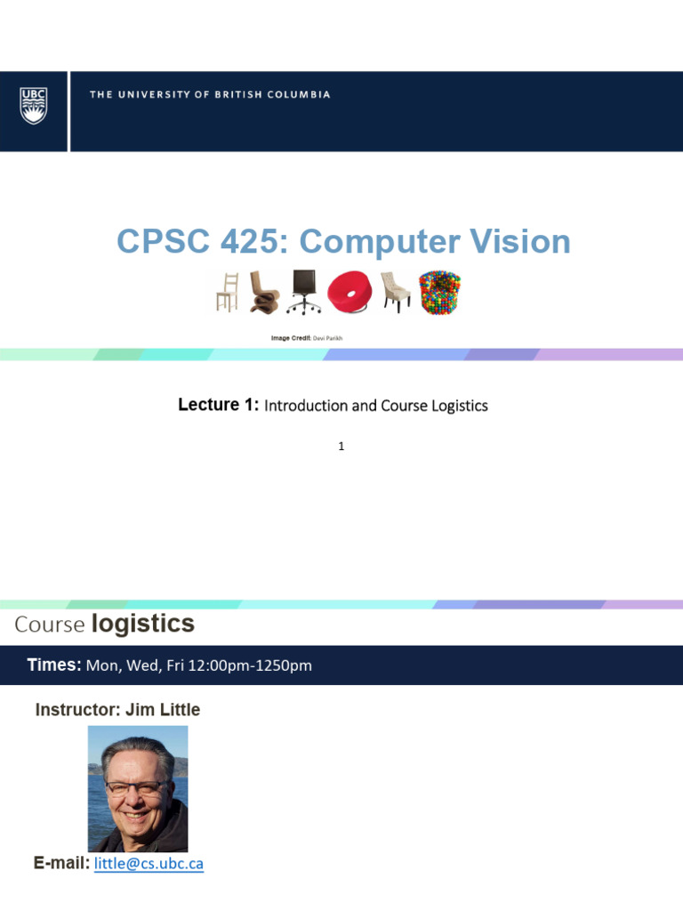 Lecture 1 | PDF | Computer Vision | Visual Perception