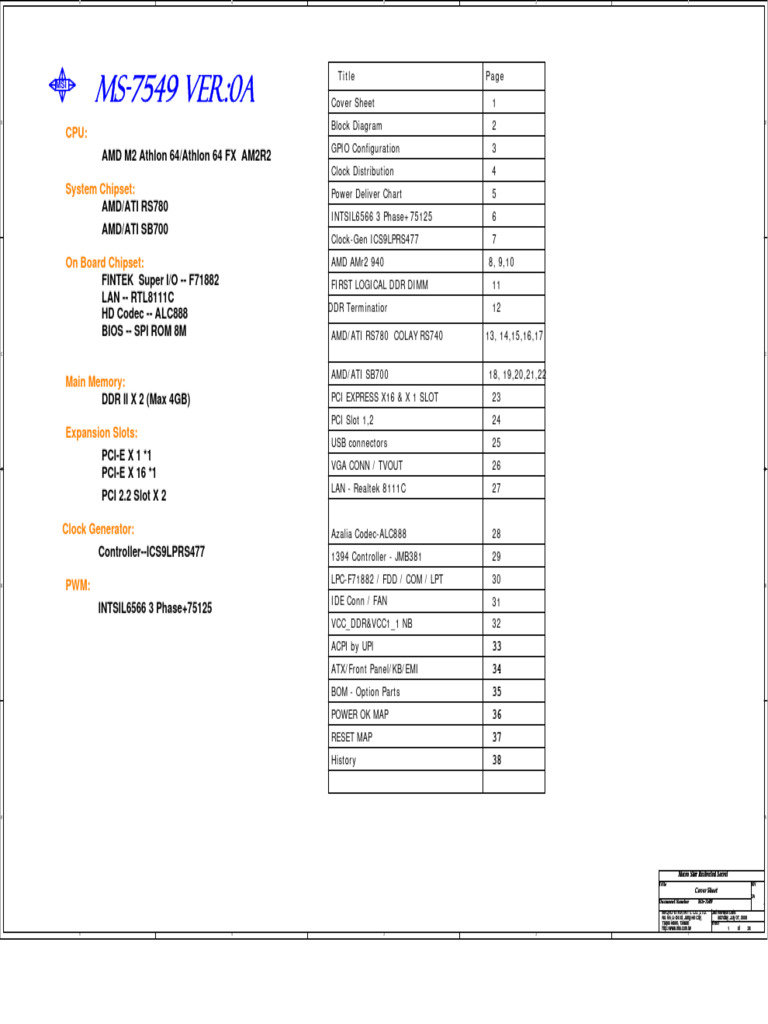 MS-7549 Ver:0A | PDF | Computer Architecture | Telecommunications