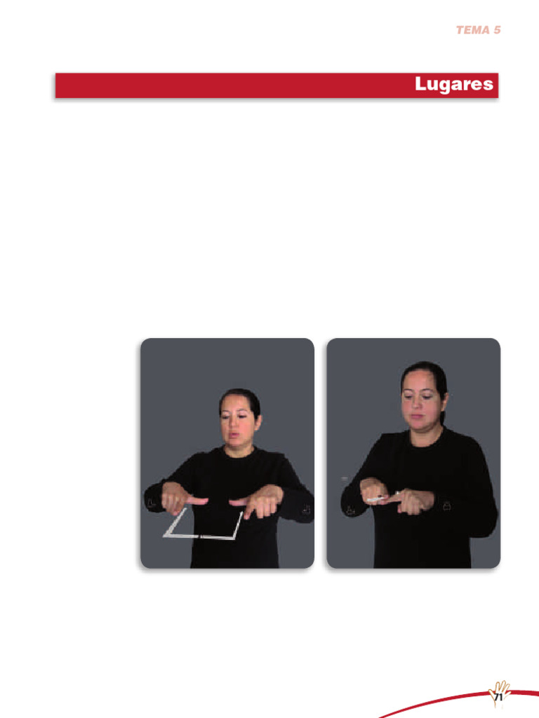 Curso de Ensenanza de La Lengua de Senas Boliviana Modulo 1 Lugares | PDF
