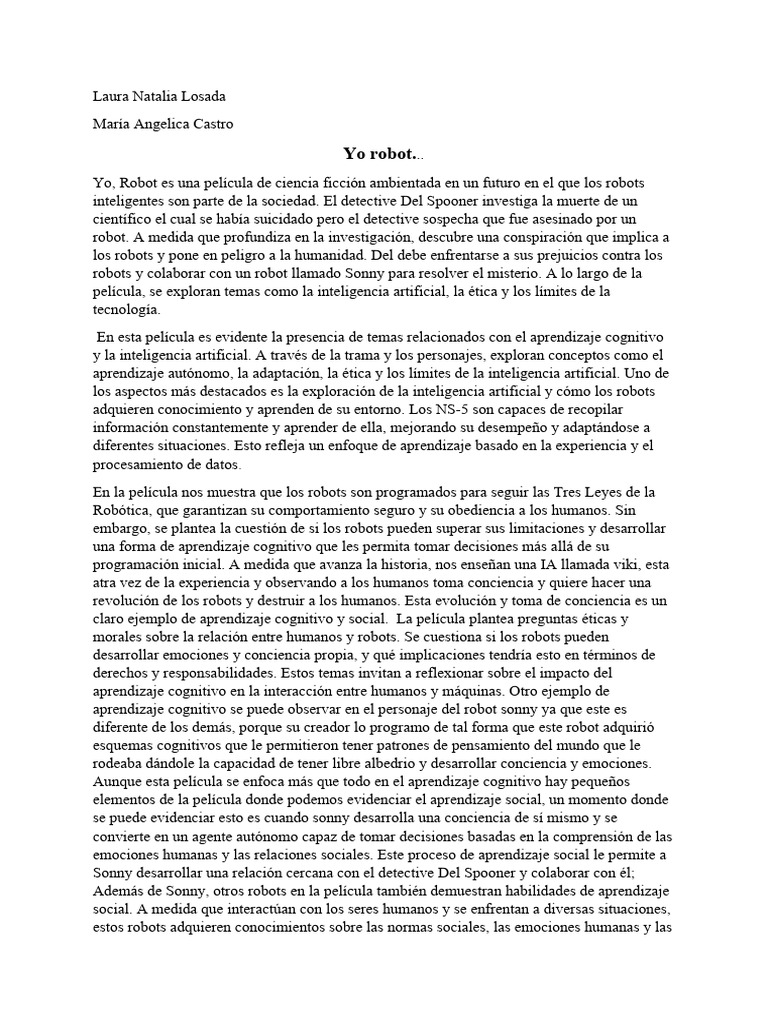 Yo Robot | PDF | Ciencias sociales