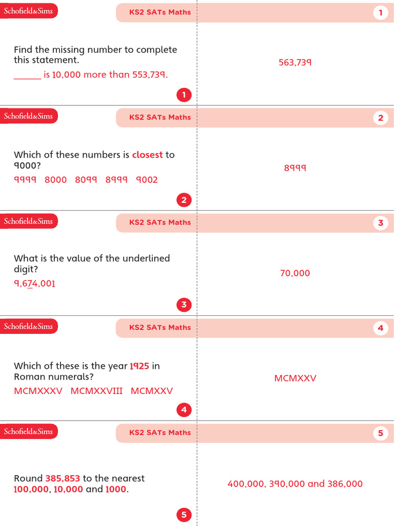 Ks2 Sats Maths Topic Question Cards | PDF | Circle | Area