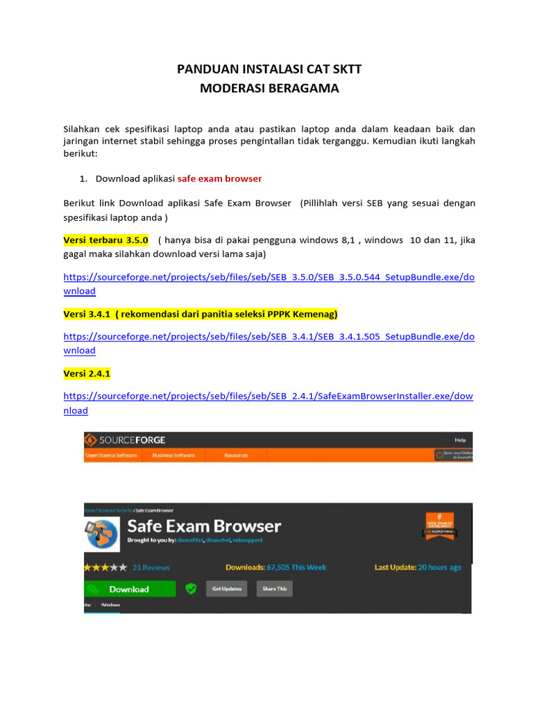 Panduan Instalasi Cat SKTT Moderasi Beragama | PDF