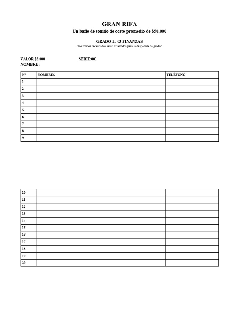 Gran Rifa | PDF