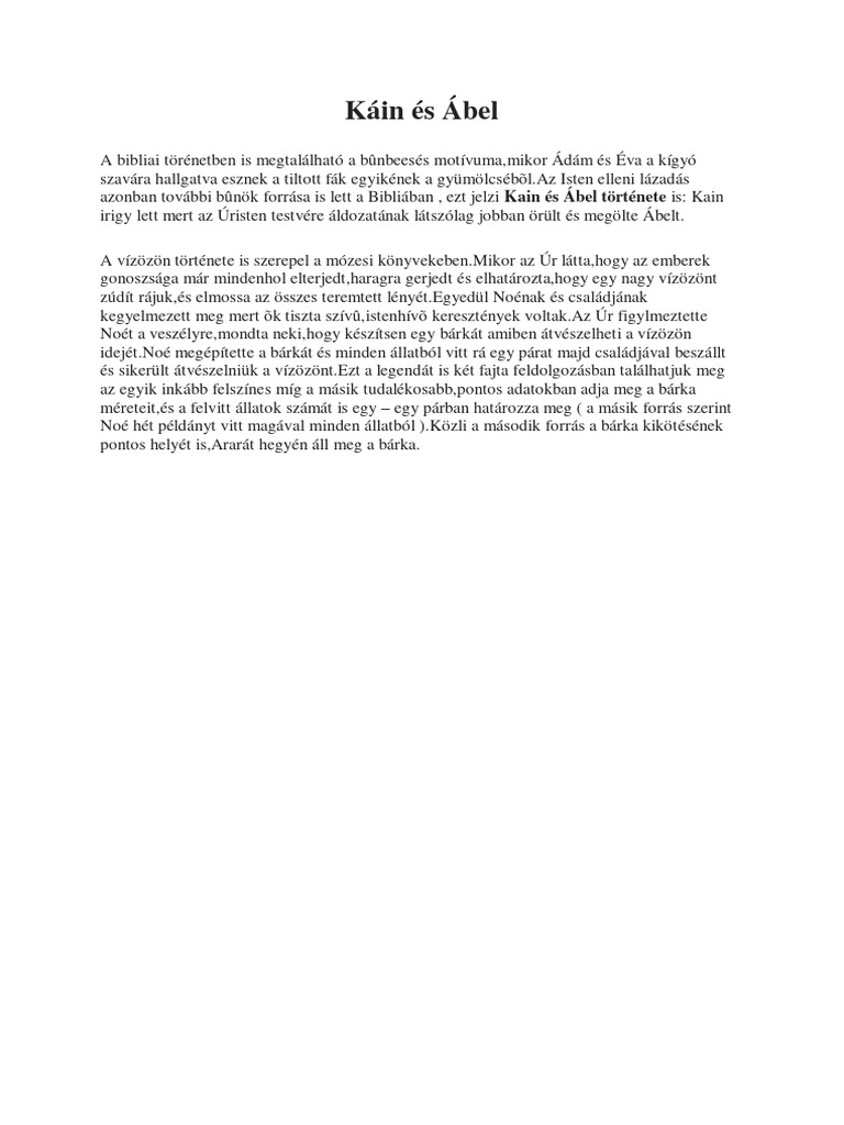 1A - Káin És Ábel | PDF