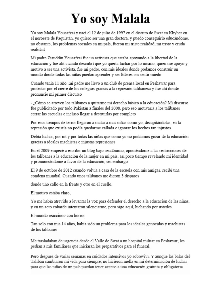 Yo Soy Malala | PDF