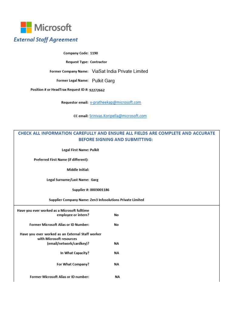 External Staff Agreement (ESA) - Pulkit Garg (1) - Signed | PDF