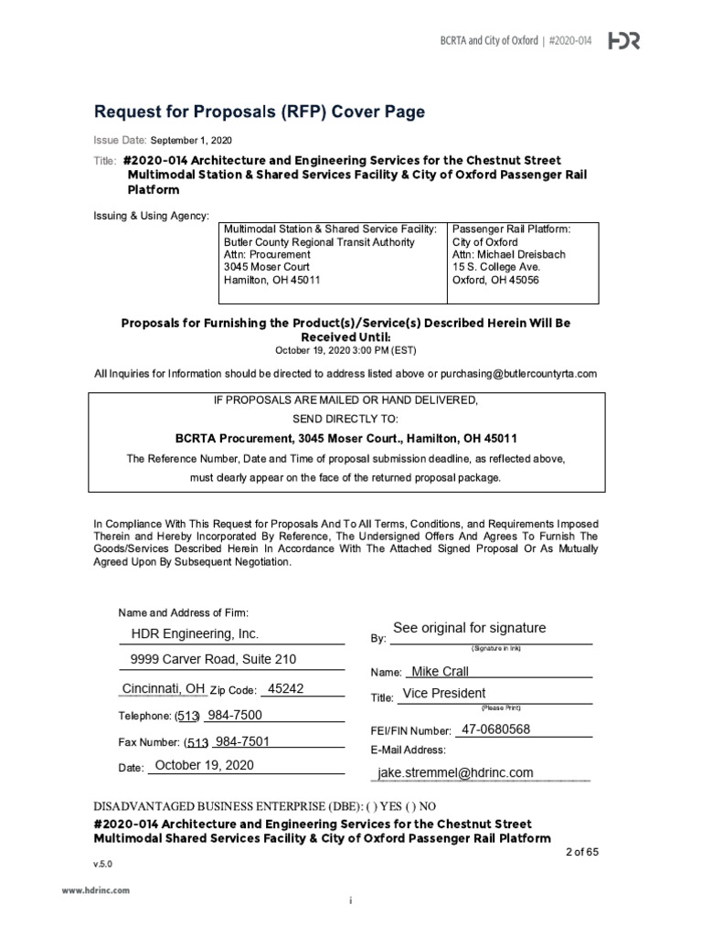 HDR Proposal RFP 2020 014 Chestnut Fields AE - HDR 10 19 20 | PDF | Sustainability | Sustainable ...